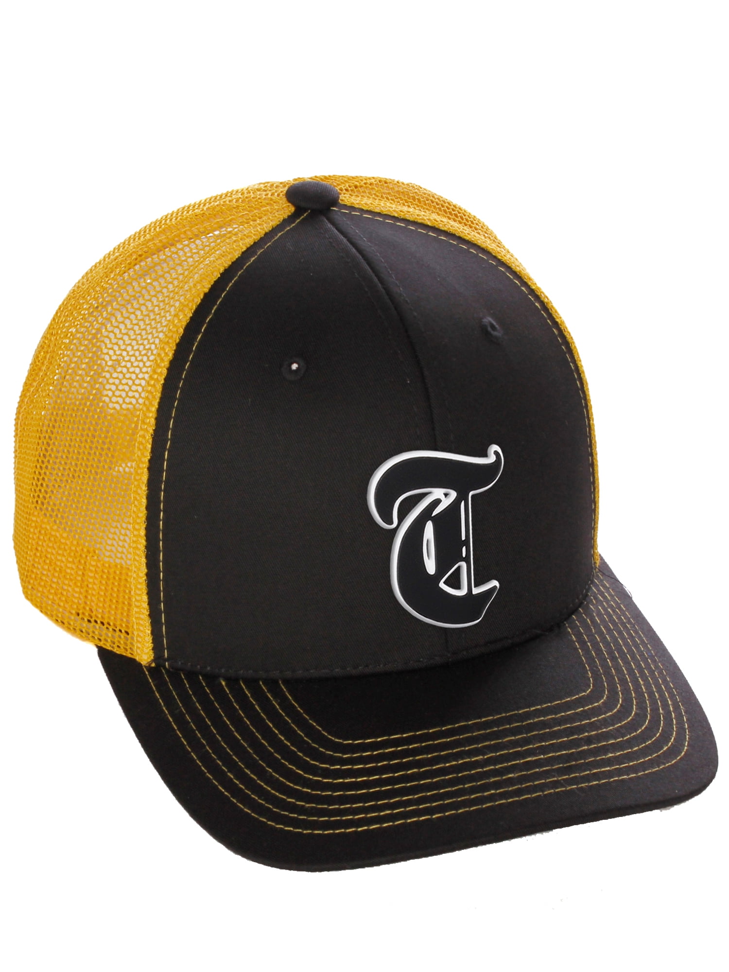 Daxton Classsic Baseball Trucker Hat Old English A to Z Letters Numbers ...