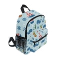 Blue Whale Sailor Pattern Mini Backpack Cute Small Backpack with Chest ...