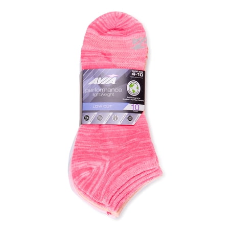 Avia - Avia Women's Performance Flat Knit Ankle Socks, 10-Pack ...