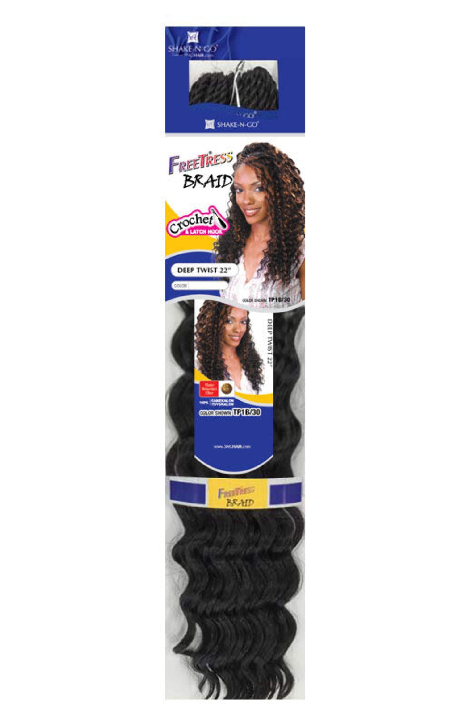 FreeTress Synthetic Hair Crochet Braids Deep Twist Bulk 22