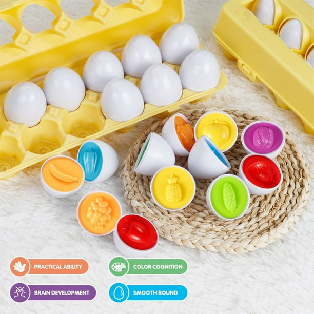POINTERTECK 12pcs Baby Egg Toy Sensory Development Matching for Fine ...