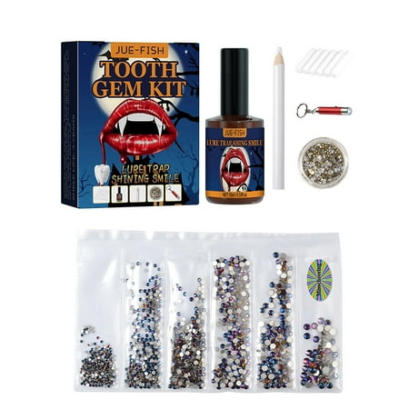 Clairlio DIY Tooth Crystals Jewelry Kit Sturdy Tooth Decoration Kit ...