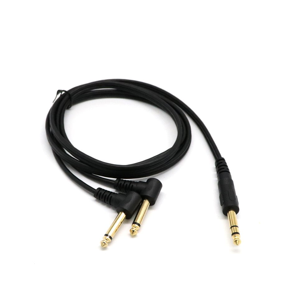 Guitar Y Cable 5 Feet Gold Plated 6.35mm Male TRS Stereo To Dual 2 X 6 ...