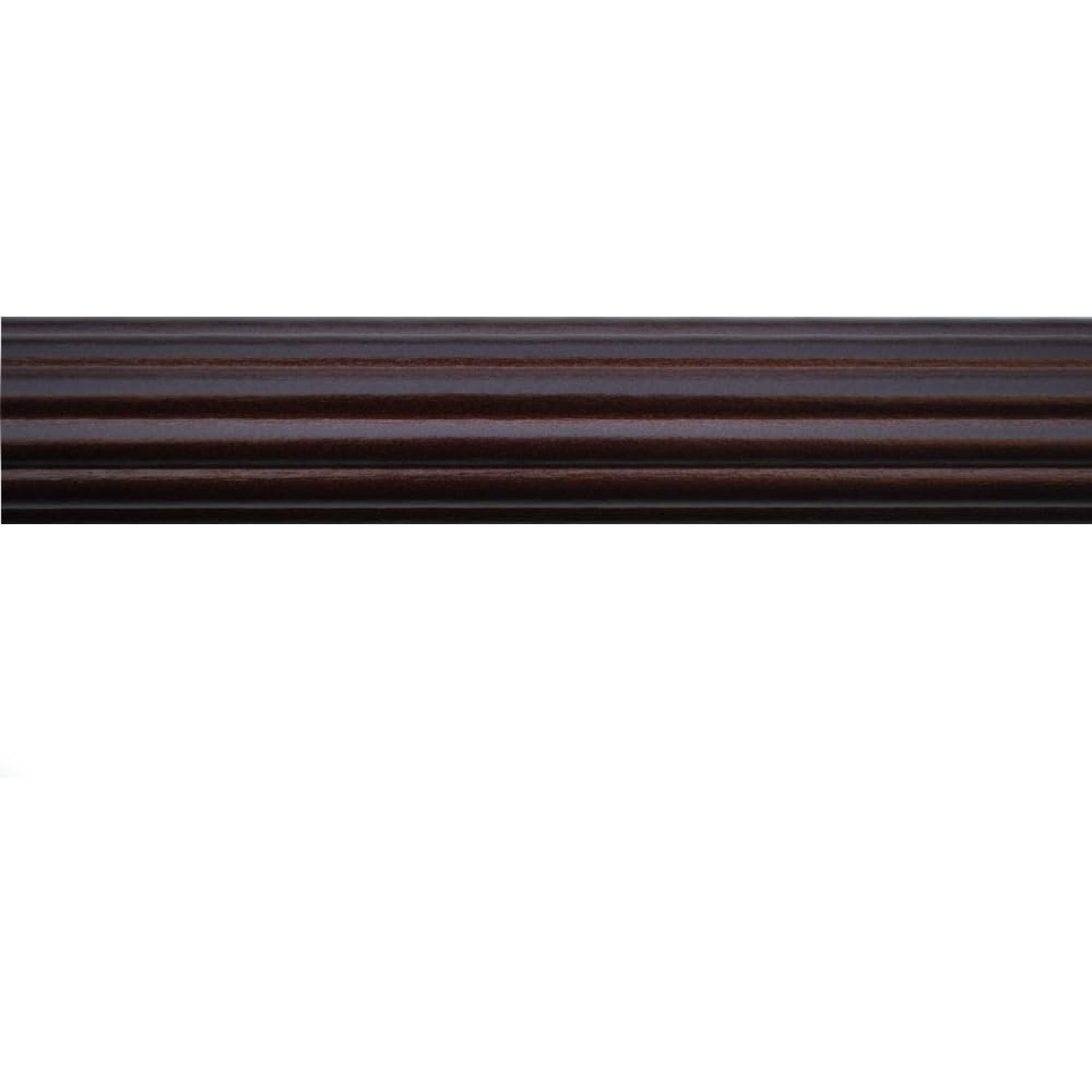 1-3/8 inch Wood Fluted Drapery Rod in Mahogany Finish - 8' long ...