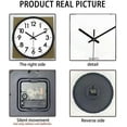 12 Inch Modern Wall Clock Quartz Movement Silent Non-Ticking, Black ...