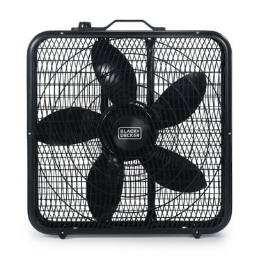 BLACK+DECKER 20" Box Fan with 3 Speed Settings, Powerful 80W Motor, 5 ...
