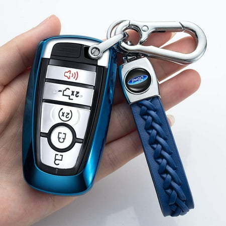 for Ford Key Fob Cover Case TPU Shell Protector Holder with Key Chain ...