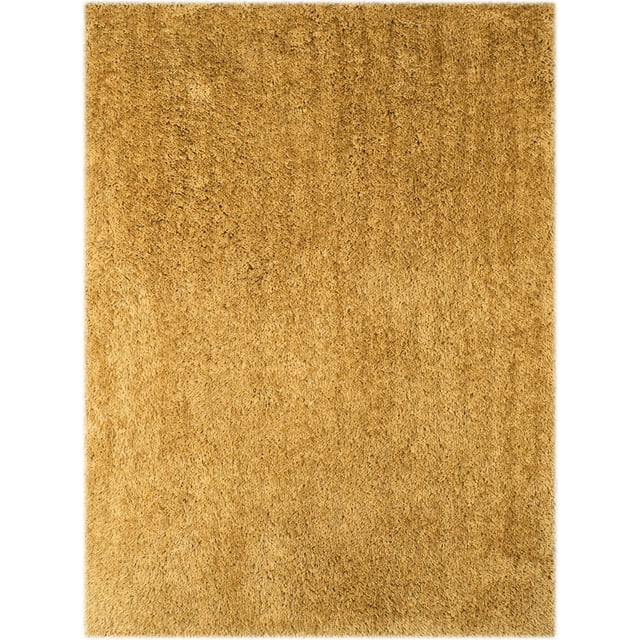 Illustrations 3 Gold Shag Area Rug 7'6"x9'6" - Walmart.com