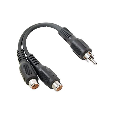 Cable de audio RCA Macho a 2 conectores hembras 3 pulgadas RCA AH25R ...