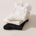 3 Pairs Lolita Ruffle Socks Cute for Women Girls Ribbon Lace Trim ...