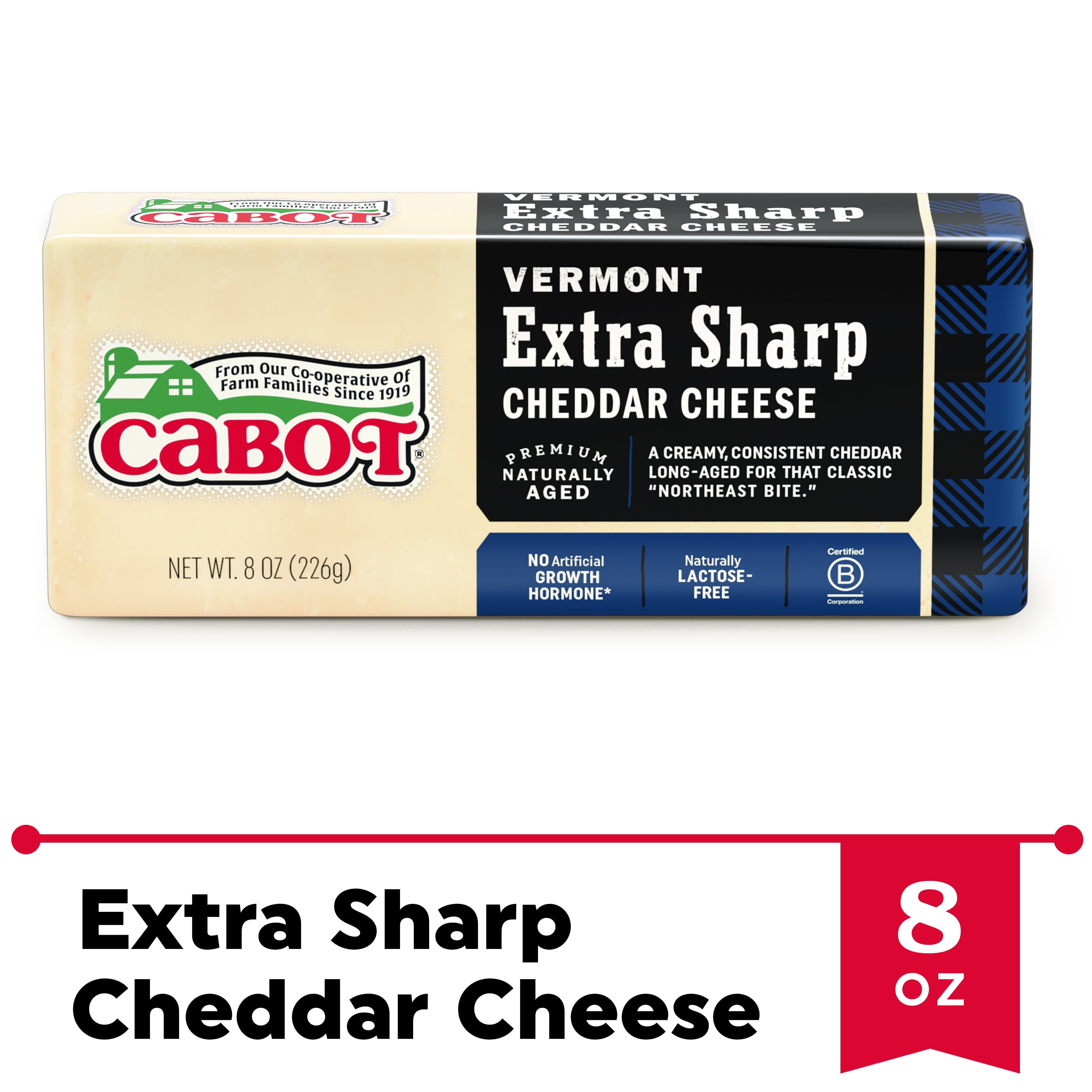 Cabot Extra Sharp Cheddar Cheese, 8 oz – Walmart Inventory Checker ...
