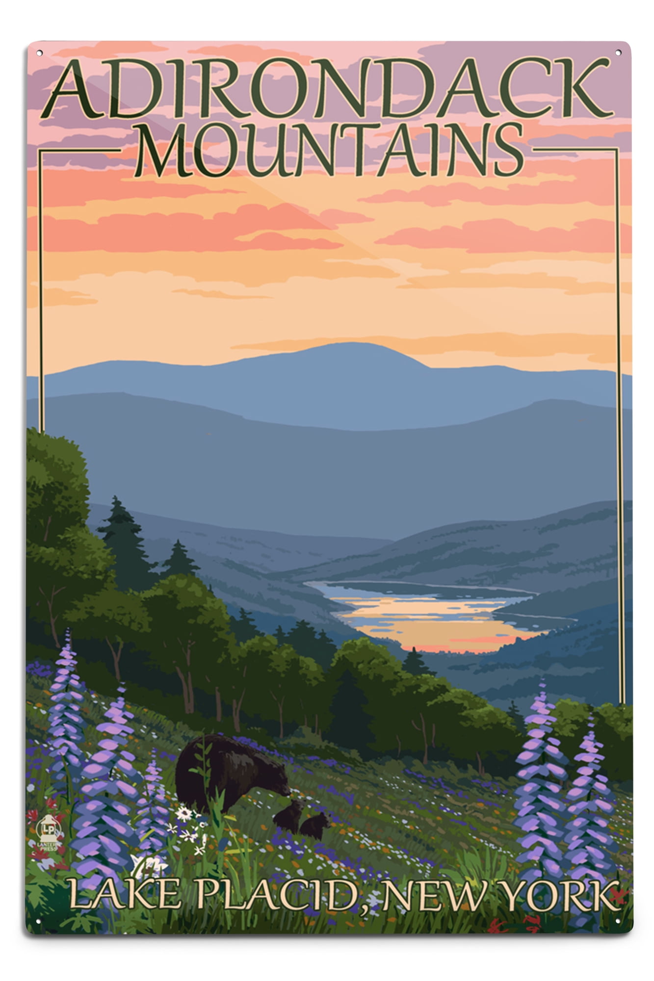 Lake Placid, New York, Adirondacks Mountains, Bears and Spring Flowers ...