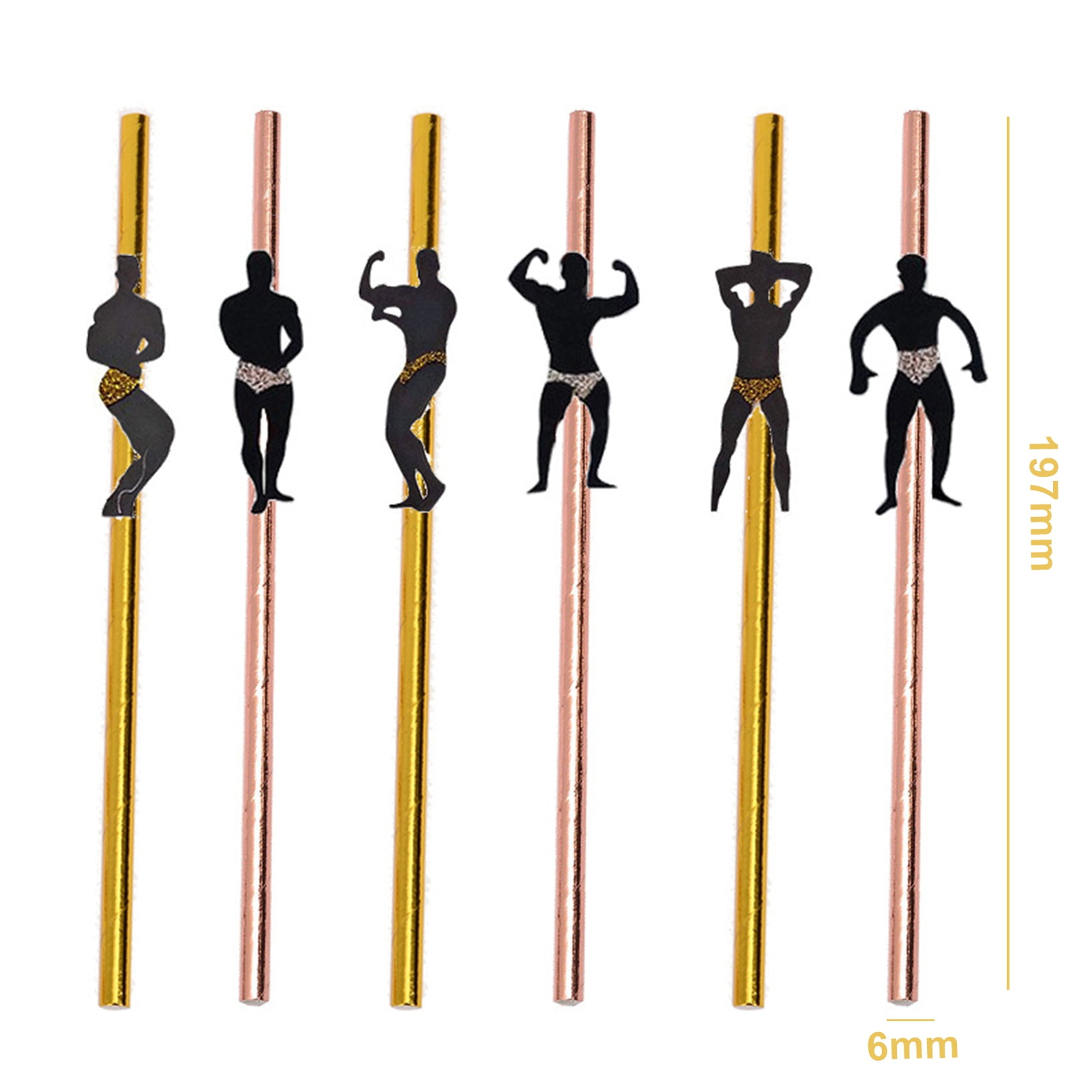 Zruodwans Adjustable Cartoon Pattern Straws 24 Decorative Straws ...