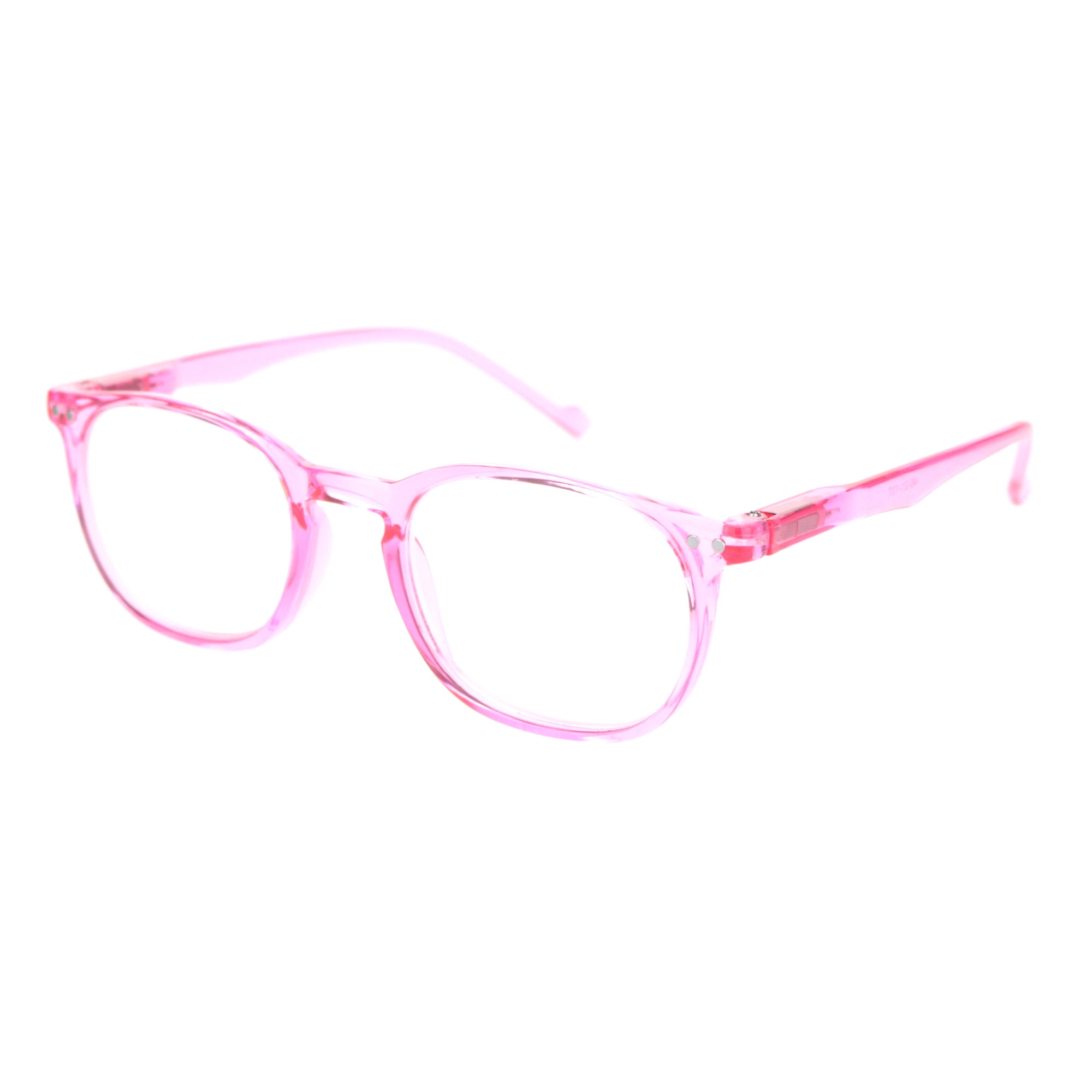 Thin Plastic Keyhole Rectangle Hipster Design Reading Glasses Pink +2. ...