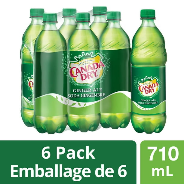 Canada Dry Ginger Ale Bottles, 710 mL, 6 Pack - Walmart.ca