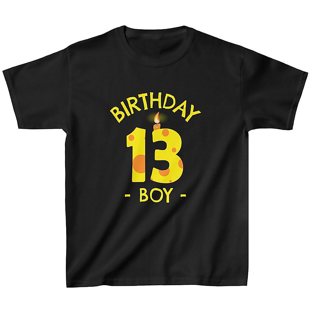 13th Birthday Candle 13th Birthday Boy Shirt 13 Year Old Boy 13th ...