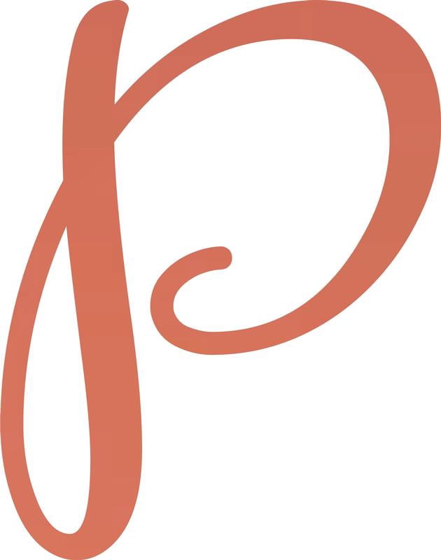 Acrylic Letter P Script, 3'' Tall Pastel Coral Alphabet Craft, Color ...