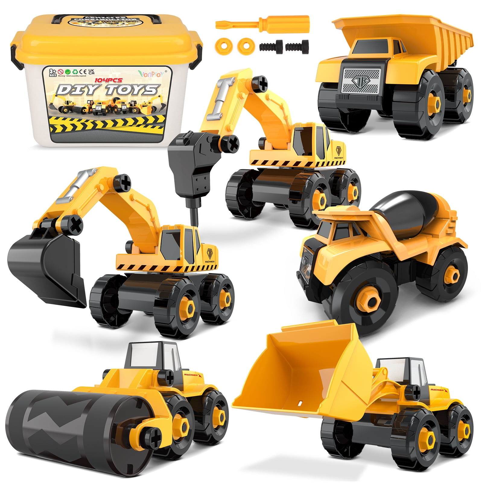 Vanplay Take Apart Toys Construction Trucks for Boys Age 3-7 ...