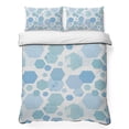 Abstract Gradient Blue White Color Block 3 Pieces Quilt Set,1 Quilt ...