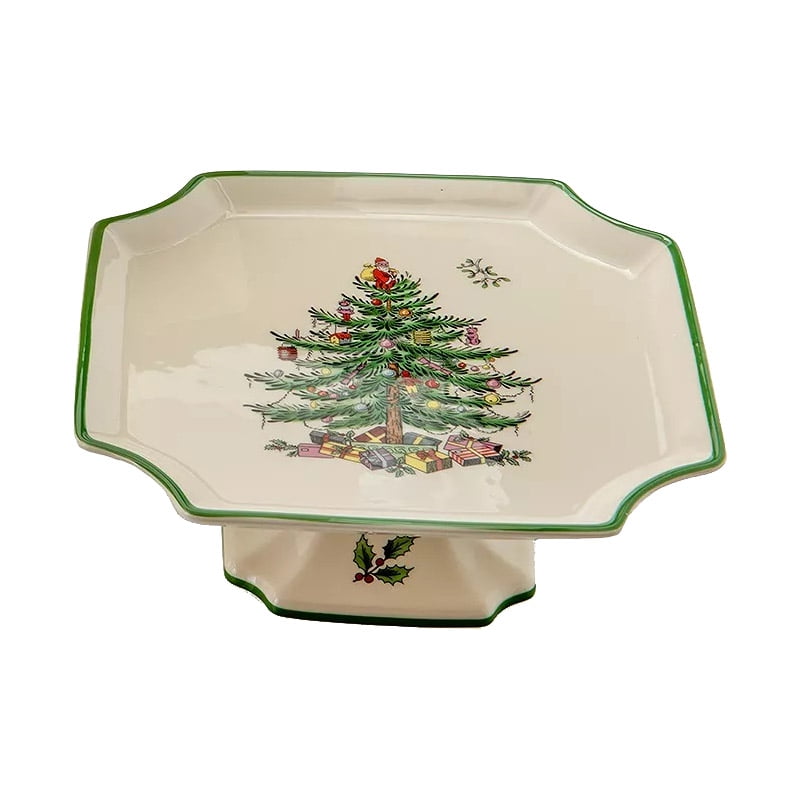 Spode Christmas Tree Footed Square Cake Plate， 10-Inch by 売り出し価格 Spode ...