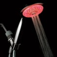 PowerSpa 7-Color 4-Setting LED Handheld Shower Head with Pressure-Boost ...
