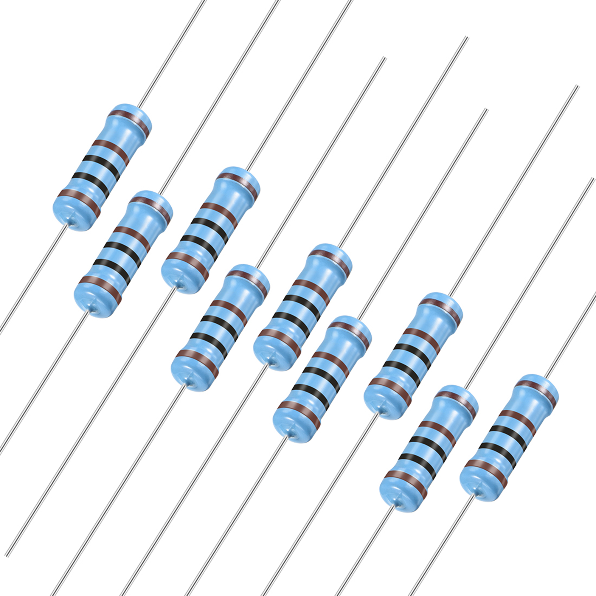 100pcs Metal Film Resistors 1K Ohm 3W 1 Tolerances 5 Color Bands 100pcs Metal Film Resistors 1K Ohm 3W 1 Tolerances 5 Color Bands