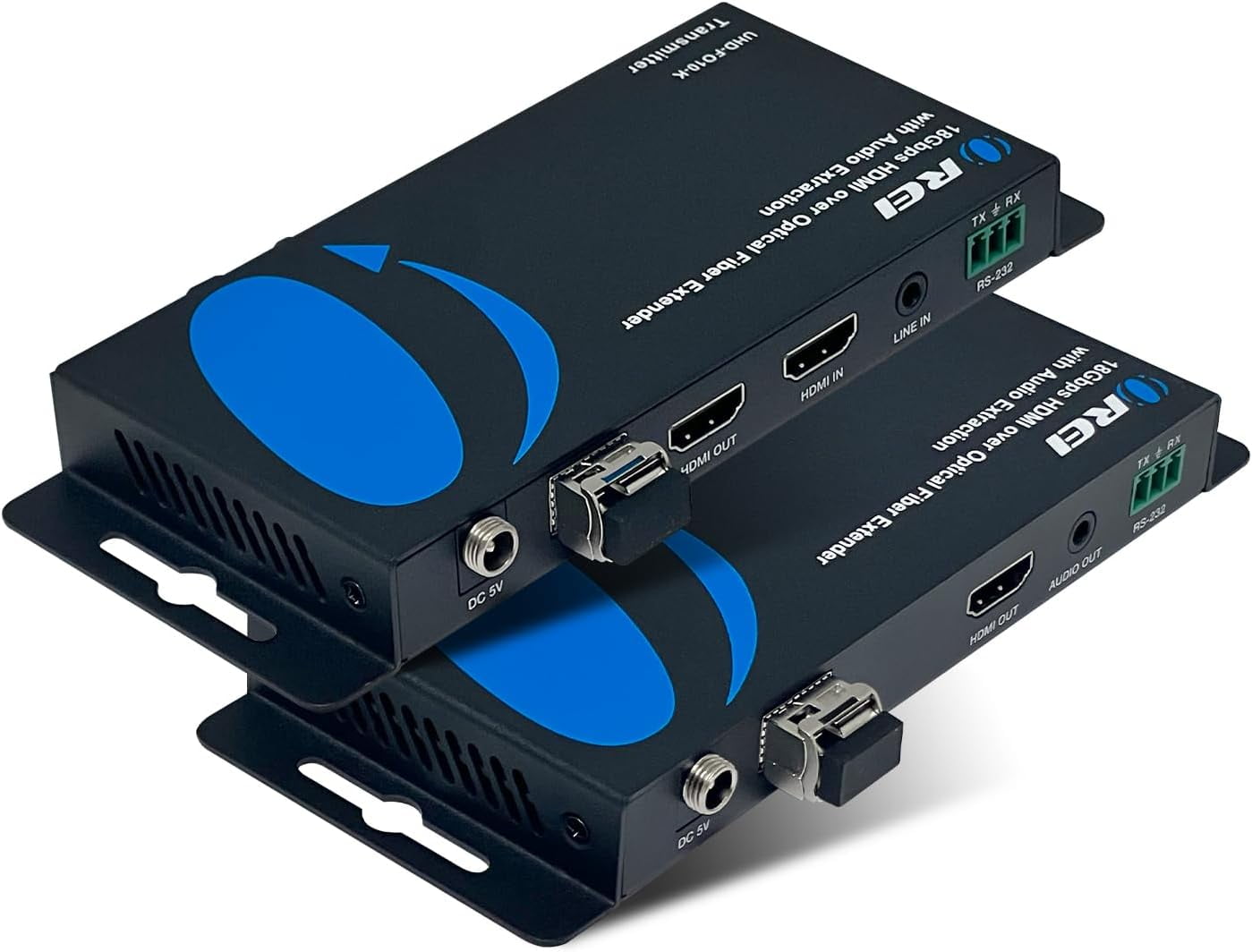 4K HDMI Over Optical Fiber Extender With Audio Extraction And Bi ...