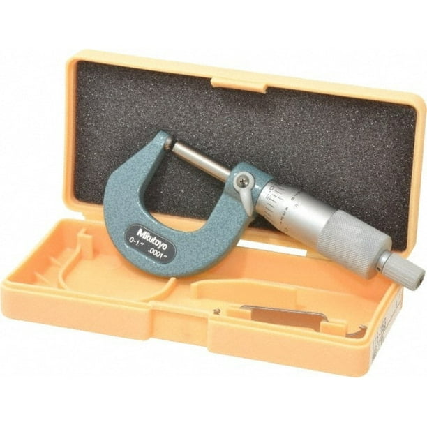 Mitutoyo 1 Inch Max Measurement, 0.0001 Inch Graduation, Spherical Face ...
