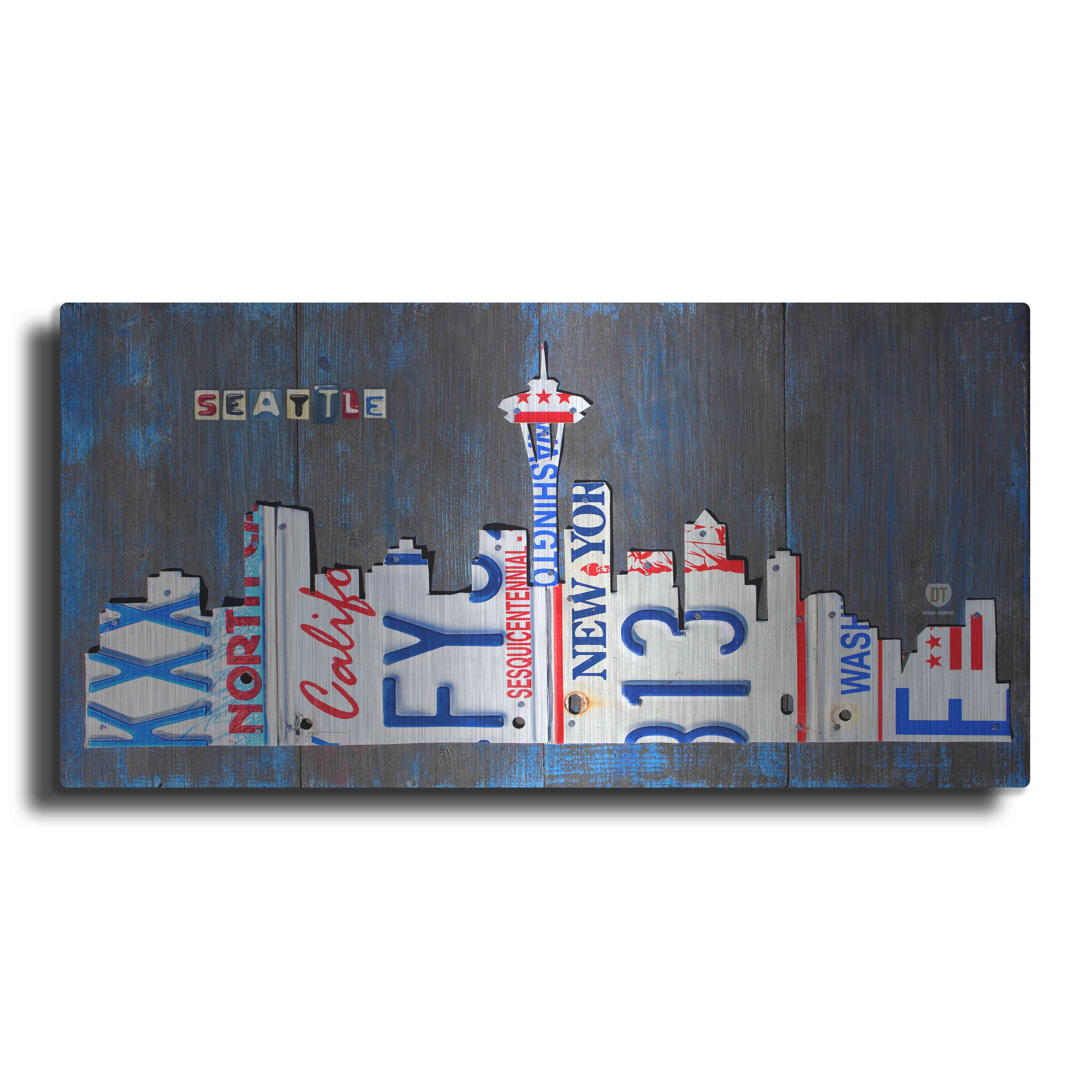 Luxe Metal Art 'Seattle Skyline License Plate Art' by Design Turnpike ...