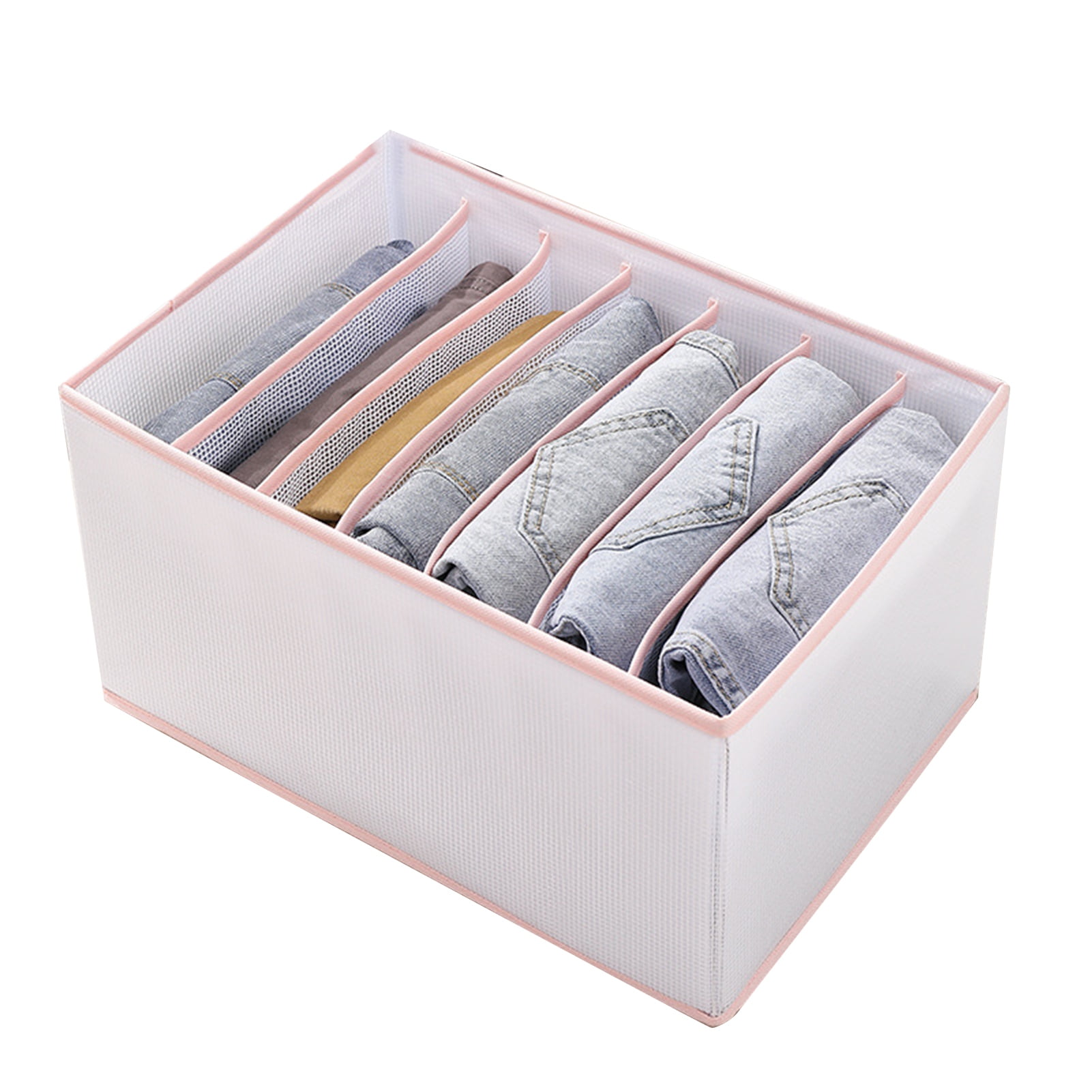 Elastic Multi-layer Clothes Storage Box PVC Practical Individual Grid Clothes Storage Case for ...