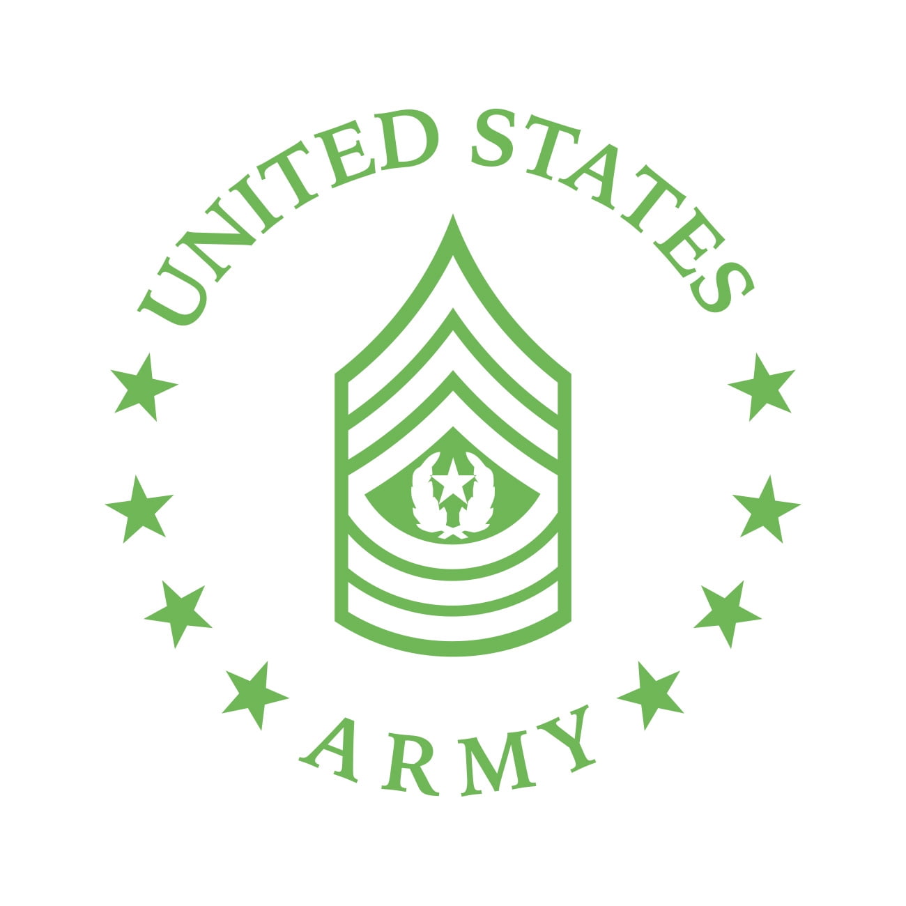 E-9 Sergeant Major of the Army US Army Rank Sticker Decal Die Cut ...