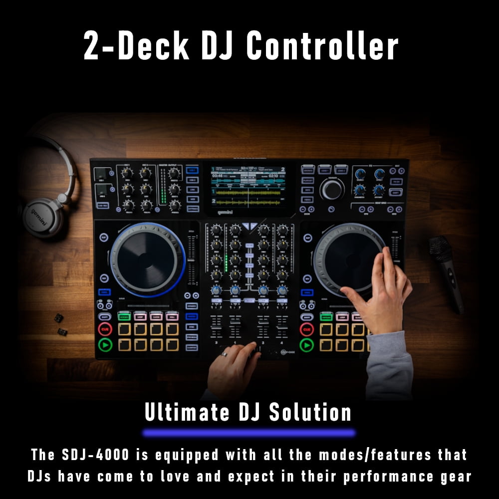 Gemini DJ Equipment SDJ-4000 Professional Dual Deck USB