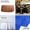 Efavormart 132" Seamless Premium Polyester Table Linens Round ...