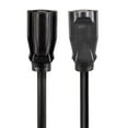 Hyper Tough 15FT 16AWG 3 Prong Black Outdoor Single Outlet Extension ...