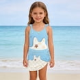 Gyujnb Two-Piece Swimsuit with Ice Cream Print and Ruffle Skirt ...