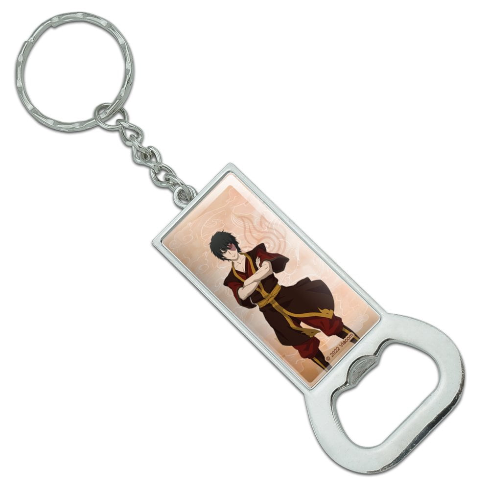Avatar the Last Airbender Zuko Keychain Rectangle Chrome Plated Metal ...