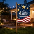 11.8x17.7in 4th of July Double Sided Garden Flag Linen Patriotic Decor ...