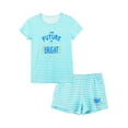 Beezizac 2-Piece Girls Pajama Set for Summer Stripe & Glittering Pjs, Size 6-16 - Walmart.com