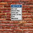 Do Not Block Area Fire Marshal Order Sign, Industrial Exit Do Not Block ...