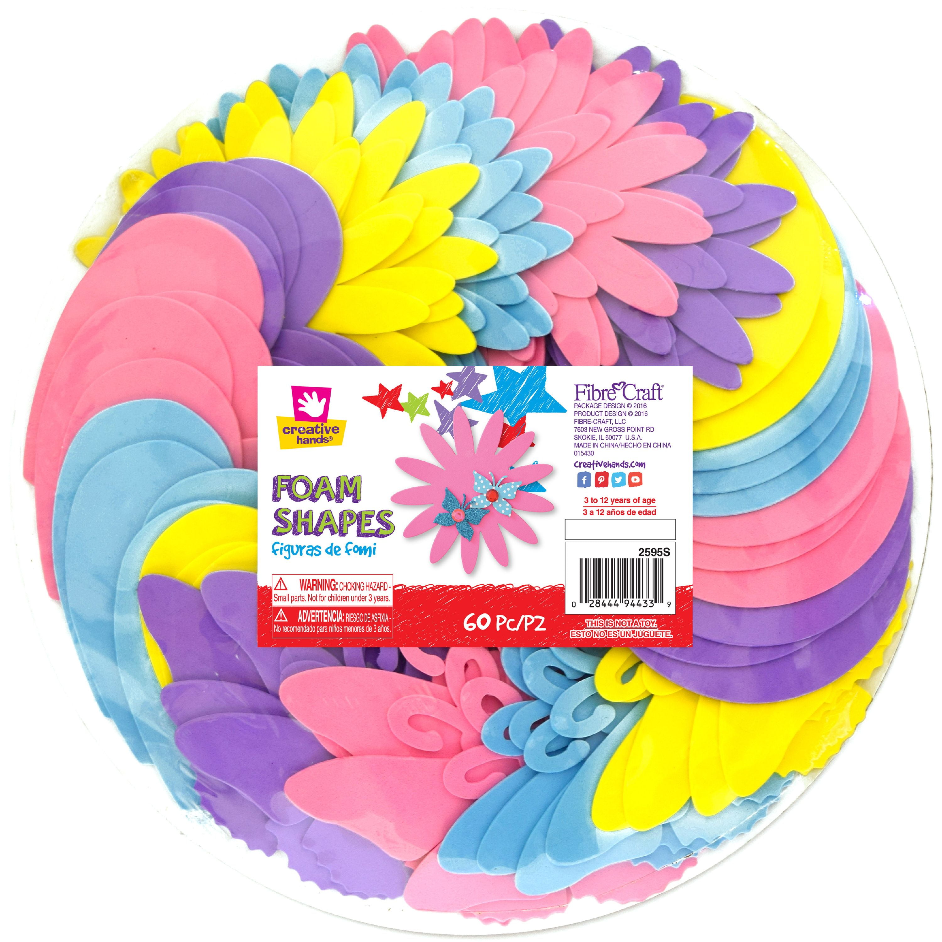 Foam Shapes 60/Pkg-Large Assorted Shapes & Colors - Walmart.com