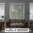 Chicology Cordless 1" Vinyl Mini Blinds Midnight White Blackout 17.25"W ...