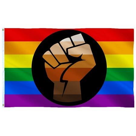 SOULBUTY Black Power Fist Flag 3x5 Outdoor Indoor- BLM Pride Flag- LGBT ...