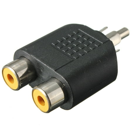 RCA Phono Y Splitter Adaptor Phono 2 x Female to 1 x Male Audio Video ...