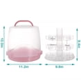 Cake Carrier Round Stand Plus Height Container With Cupcakes Pad Handle ...