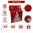 Christmas Red Cotton Linen Table Runner White Xmas Tree Winter ...
