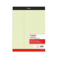 Staples 3-Hole Double Pad 8.5" x 11.75" Canary Law Ruled 3" Margin Each ...