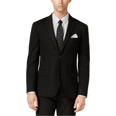 bar III Mens Slim-Fit Black Stripe Two Button Blazer Jacket, Black, 40 ...