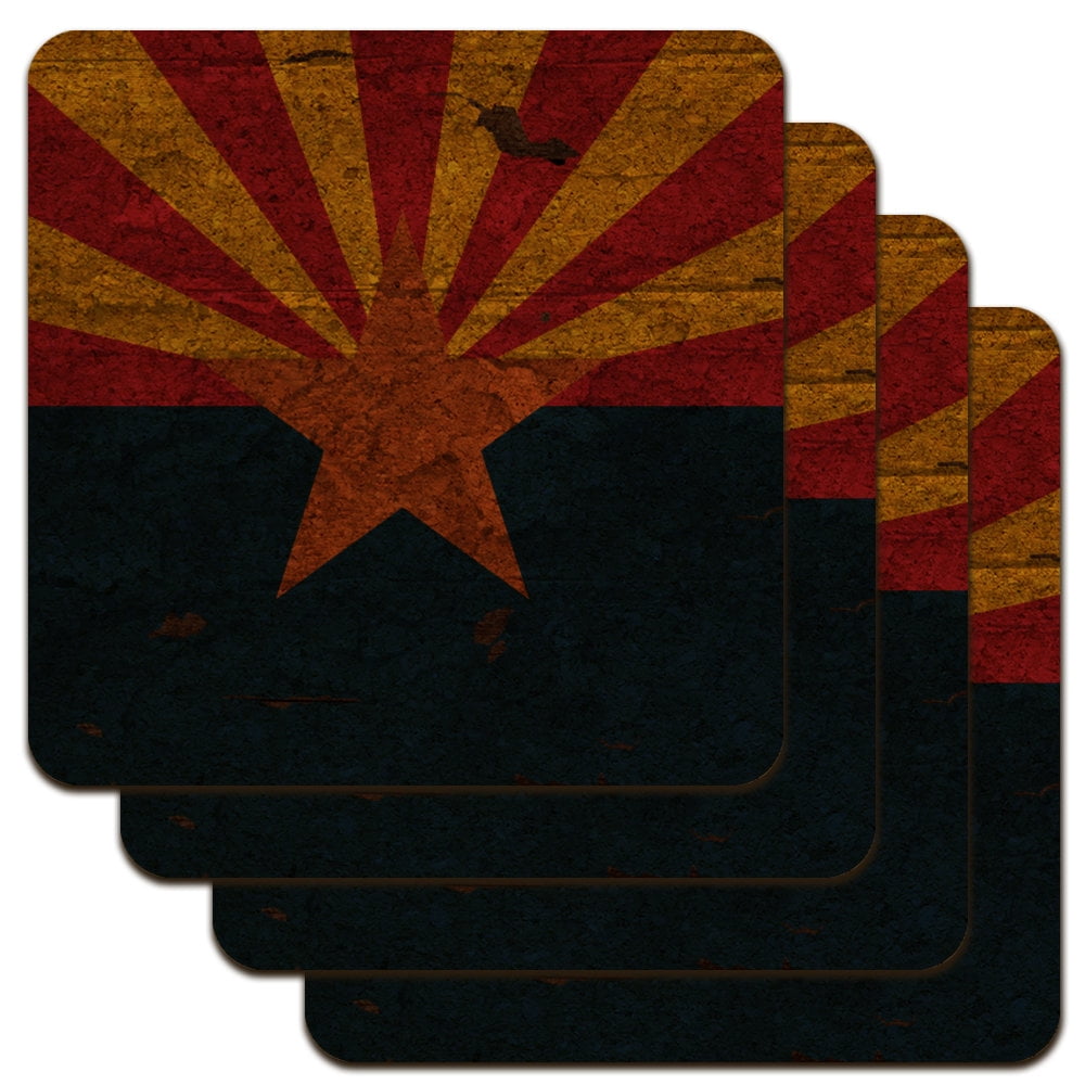 Rustic Arizona State Flag Distressed USA Low Profile Novelty Cork ...
