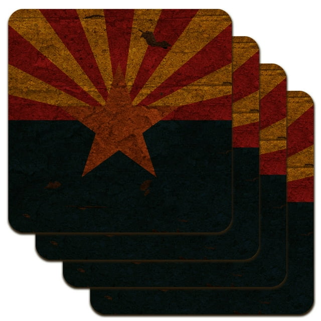 Rustic Arizona State Flag Distressed USA Low Profile Novelty Cork ...
