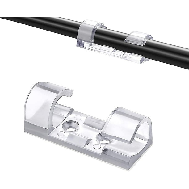 Cable Clips [20 Pieces(Transparent)], Cable Tidy Clips, Adhesive Cable ...